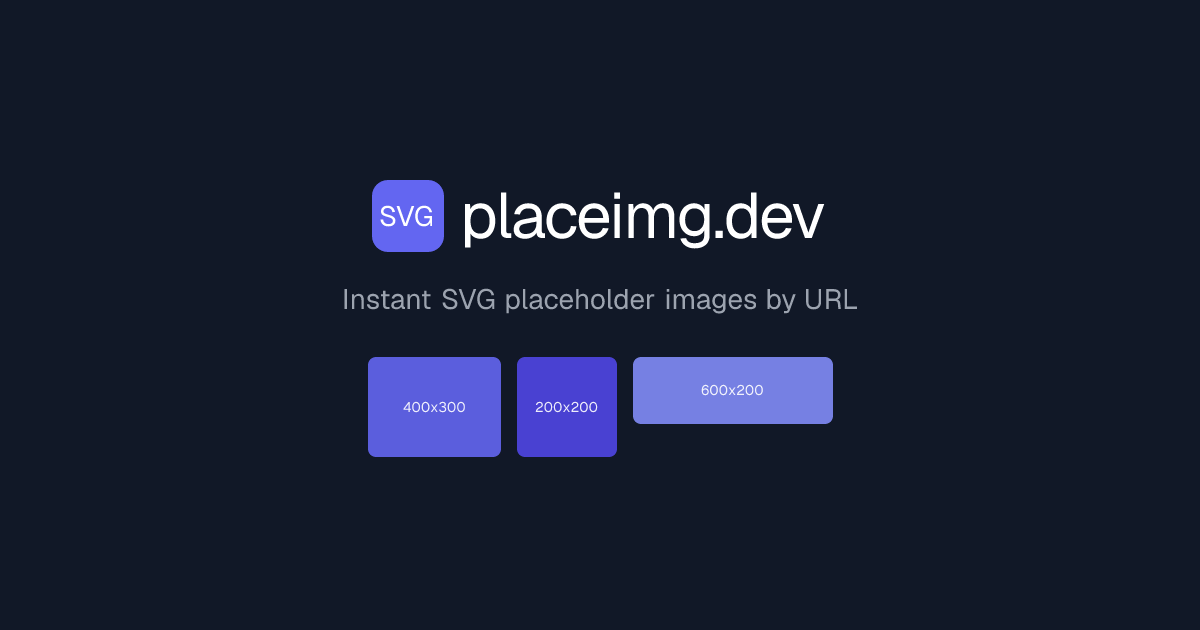 placeimg.dev — Placeholder images by URL. Any size, any color, no signup.